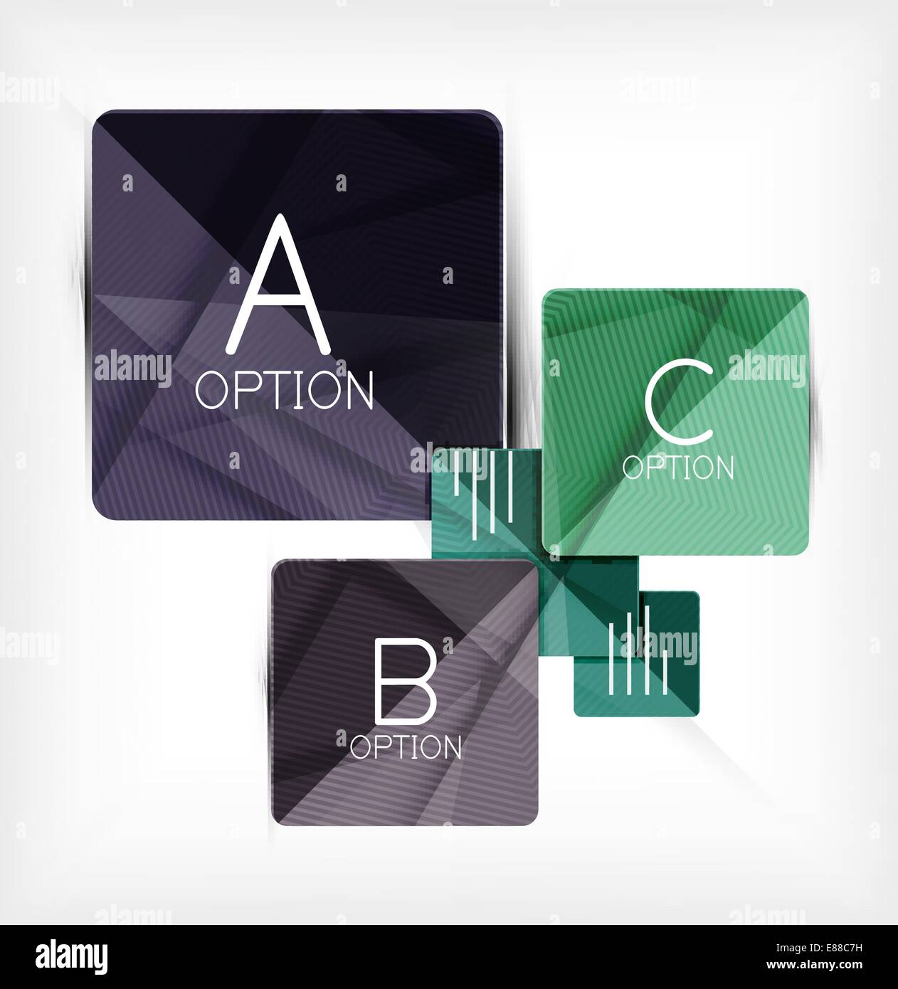 Geometric shaped option banner / infographic box / presentation panel ...