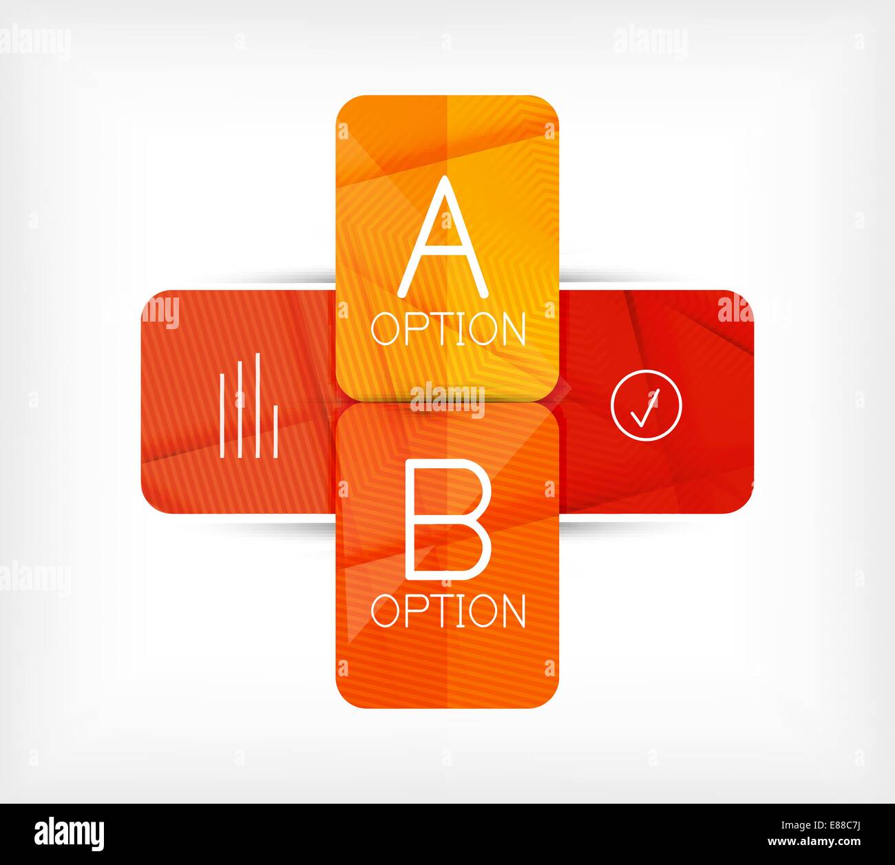 Geometric shaped option banner / infographic box / presentation panel ...