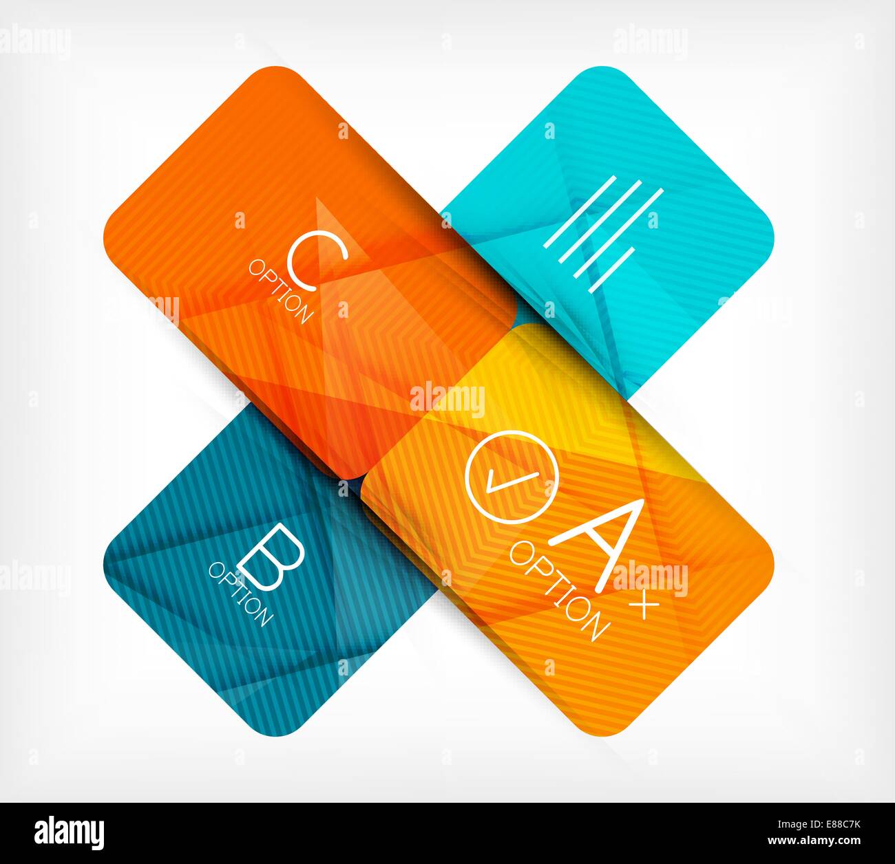 Geometric shaped option banner / infographic box / presentation panel ...