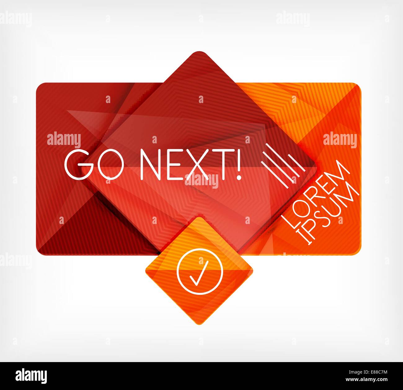 Geometric shaped option banner / infographic box / presentation panel ...