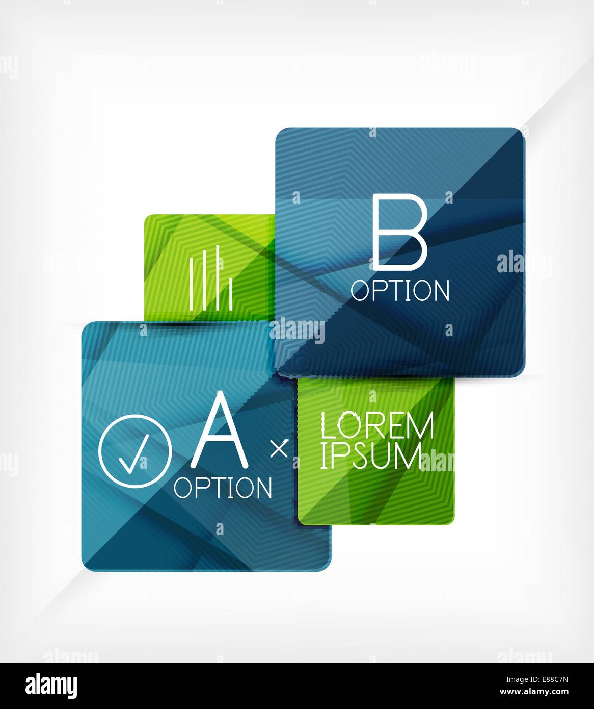 Geometric shaped option banner / infographic box / presentation panel ...