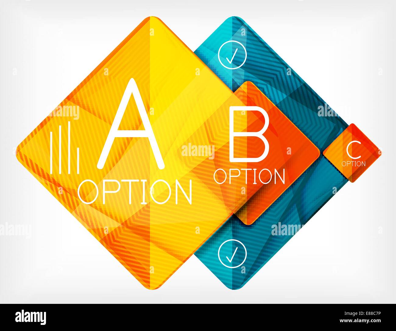 Geometric shaped option banner / infographic box / presentation panel ...