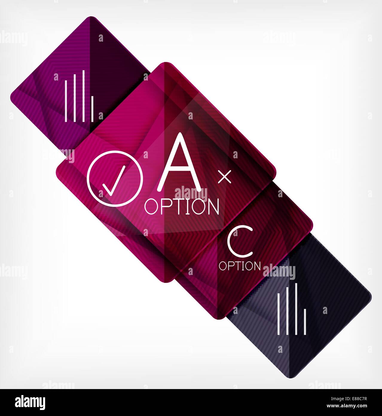 Geometric shaped option banner / infographic box / presentation panel ...