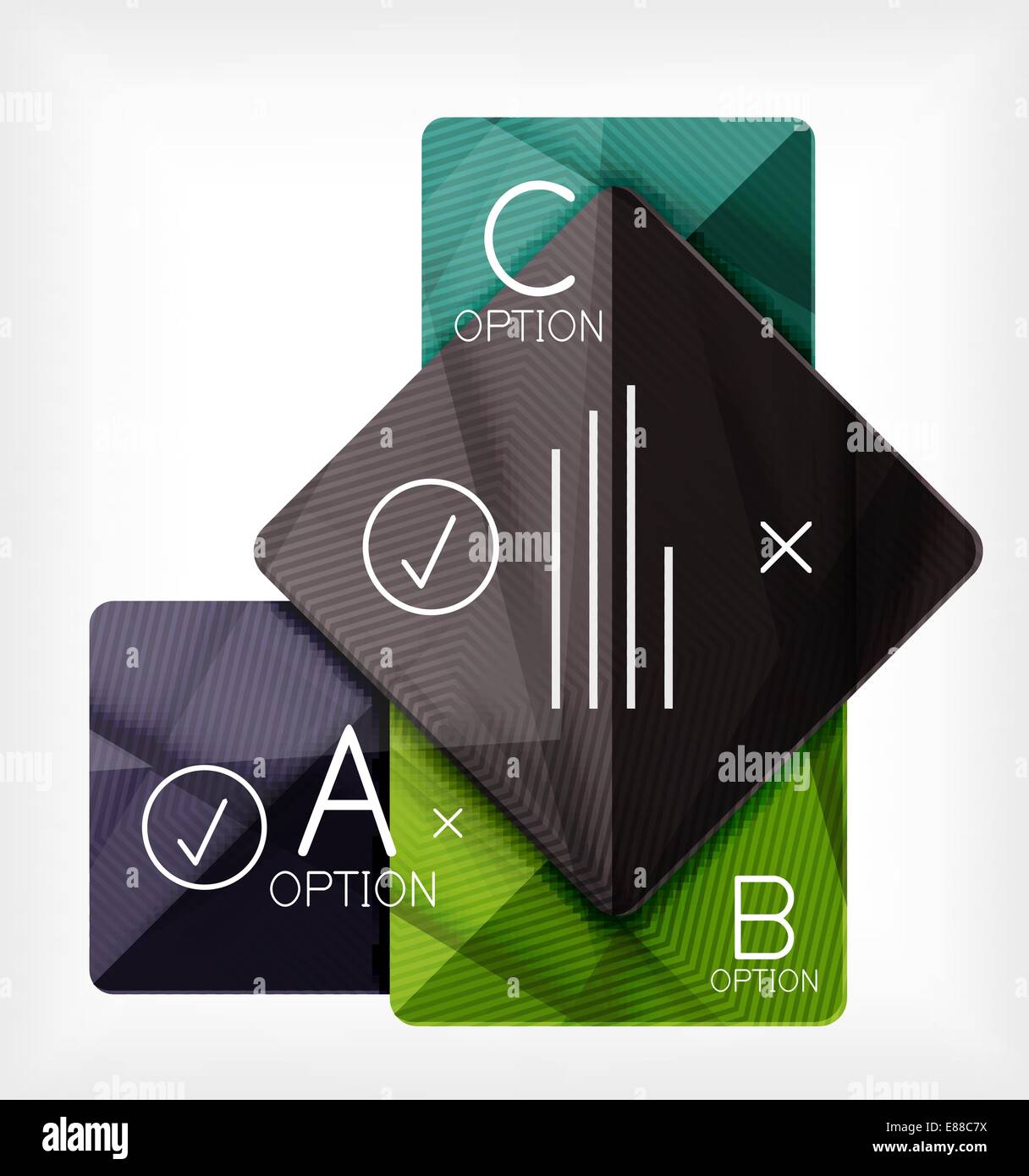 Geometric shaped option banner / infographic box / presentation panel ...