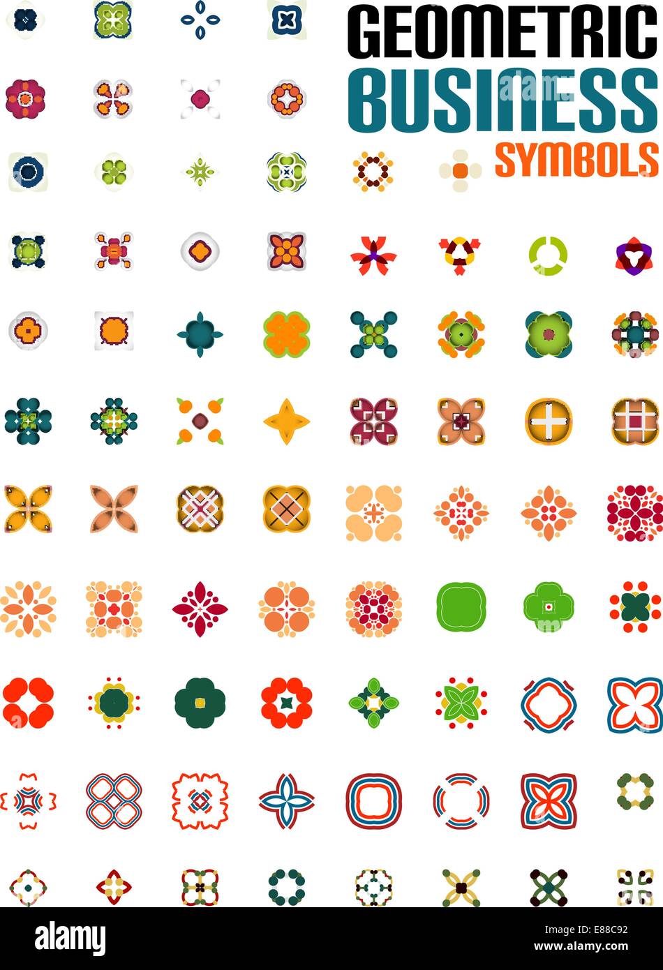 Set of colorful editable business symbols | business concepts ...