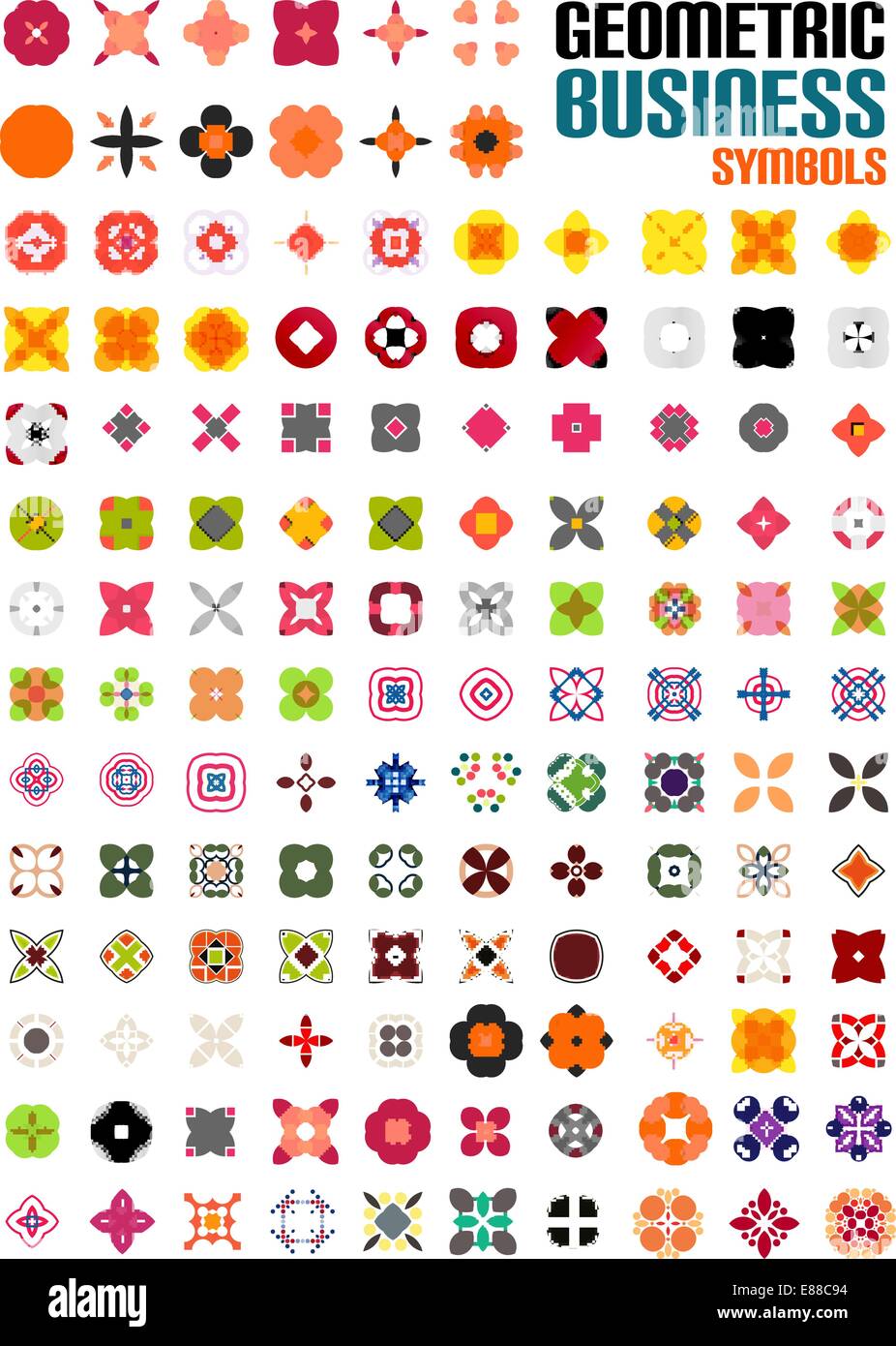 Set of colorful editable business symbols | business concepts ...