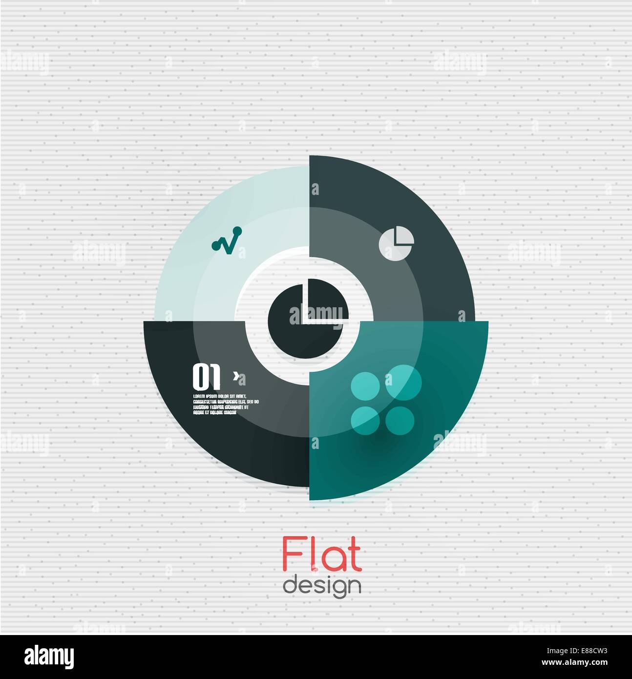 Circle ribbon design infographic banner. For banners, business ...