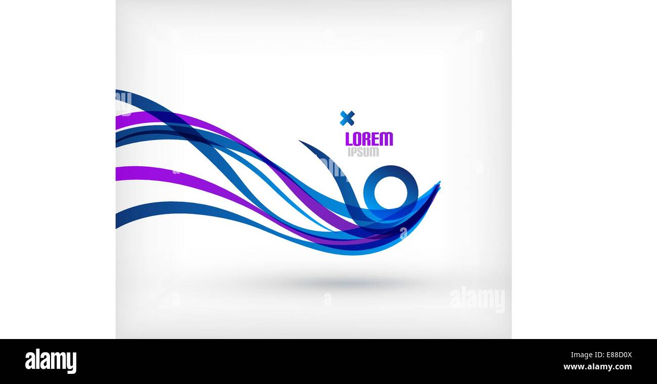 Blue abstract wave lines minimal design Stock Vector Image & Art - Alamy