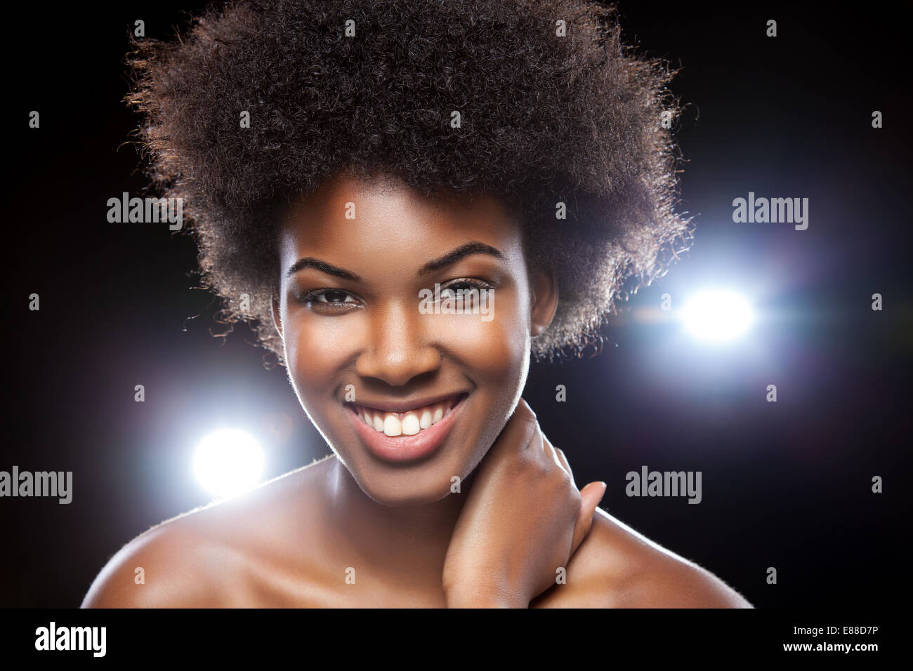 Beautiful young african woman hi-res stock photography and images - Alamy