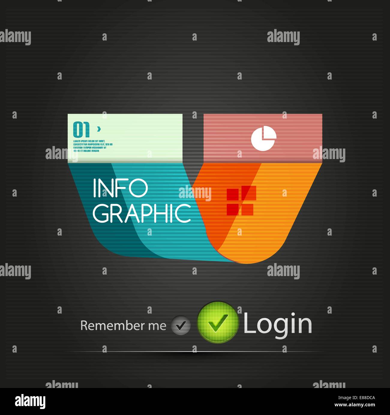 Curl ribbon infographic design for business background | numbered ...