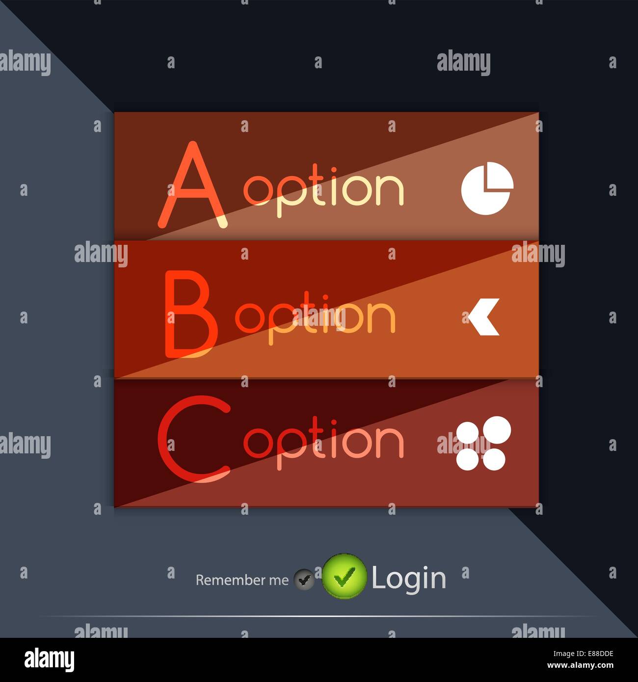 Glossy ribbon option buttons banners design for business background ...