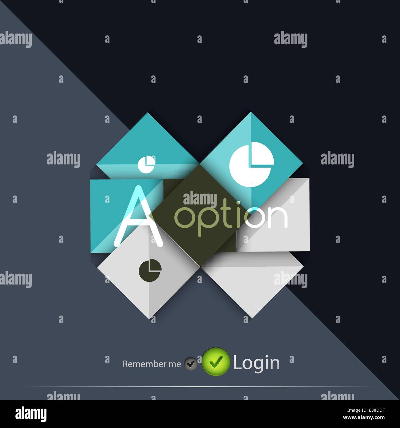 Glossy ribbon option buttons banners design for business background ...