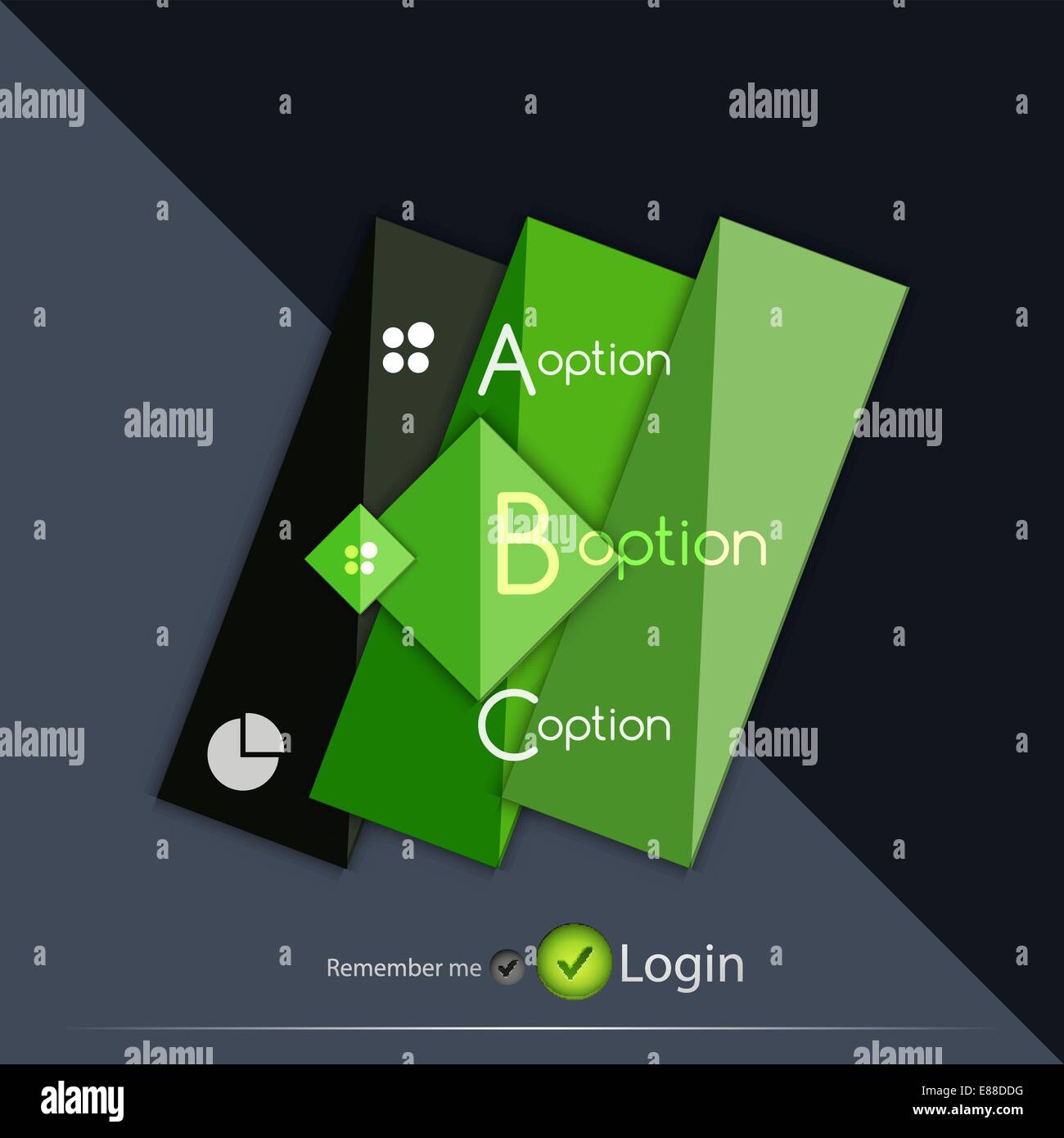 Glossy ribbon option buttons banners design for business background ...