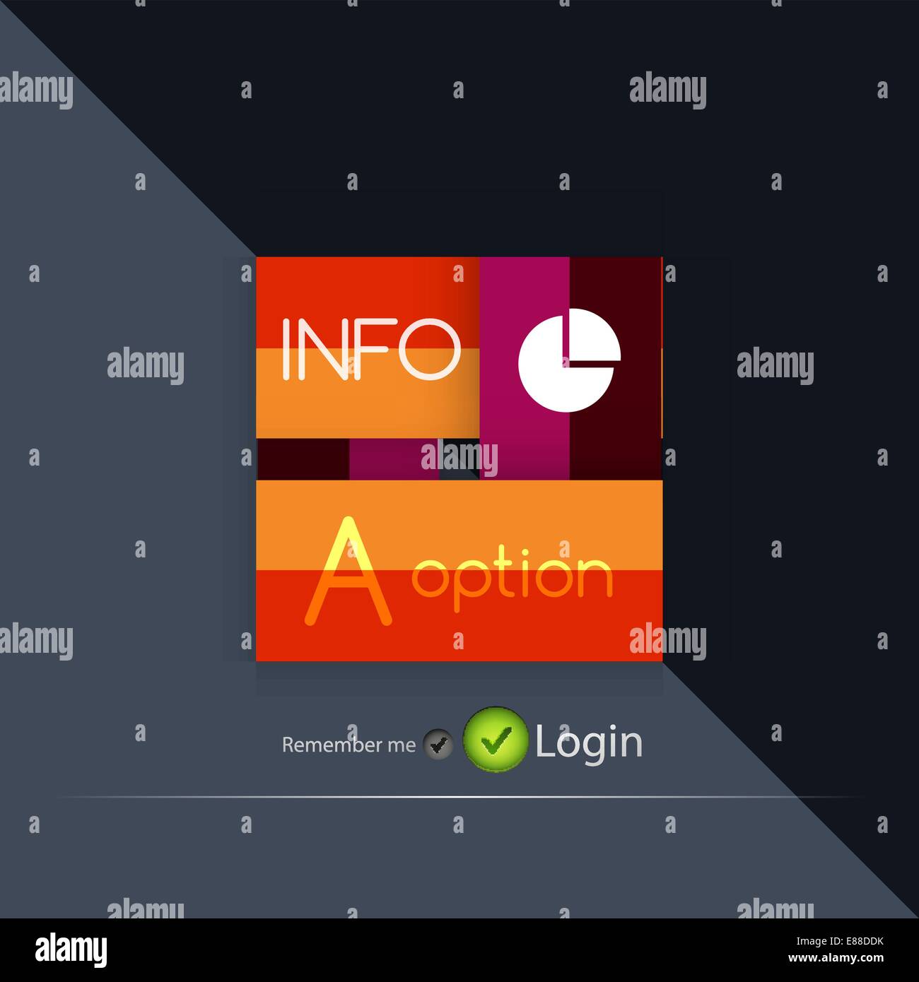 Glossy square vector option buttons for business background | numbered ...