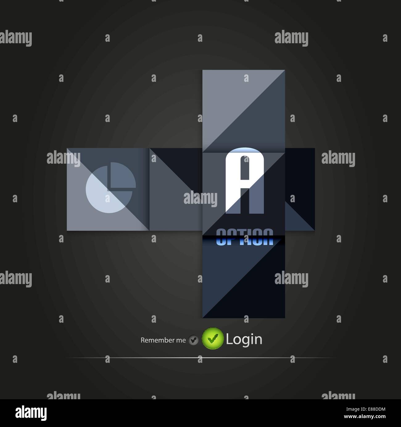 Glossy square vector option buttons for business background | numbered ...