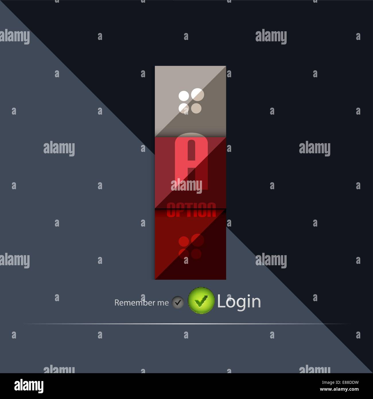 Glossy square vector option buttons for business background | numbered ...