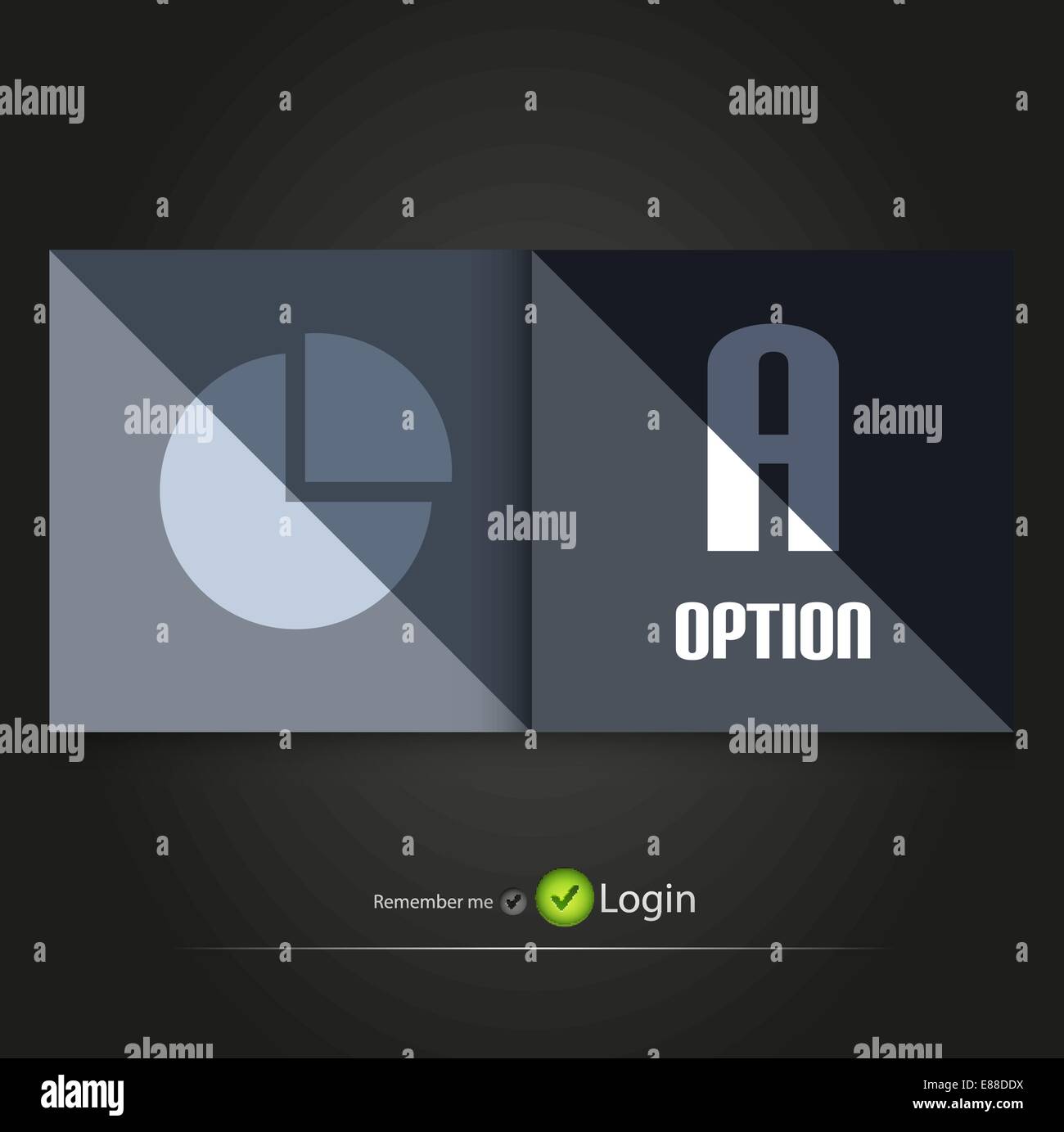 Glossy square vector option buttons for business background | numbered ...