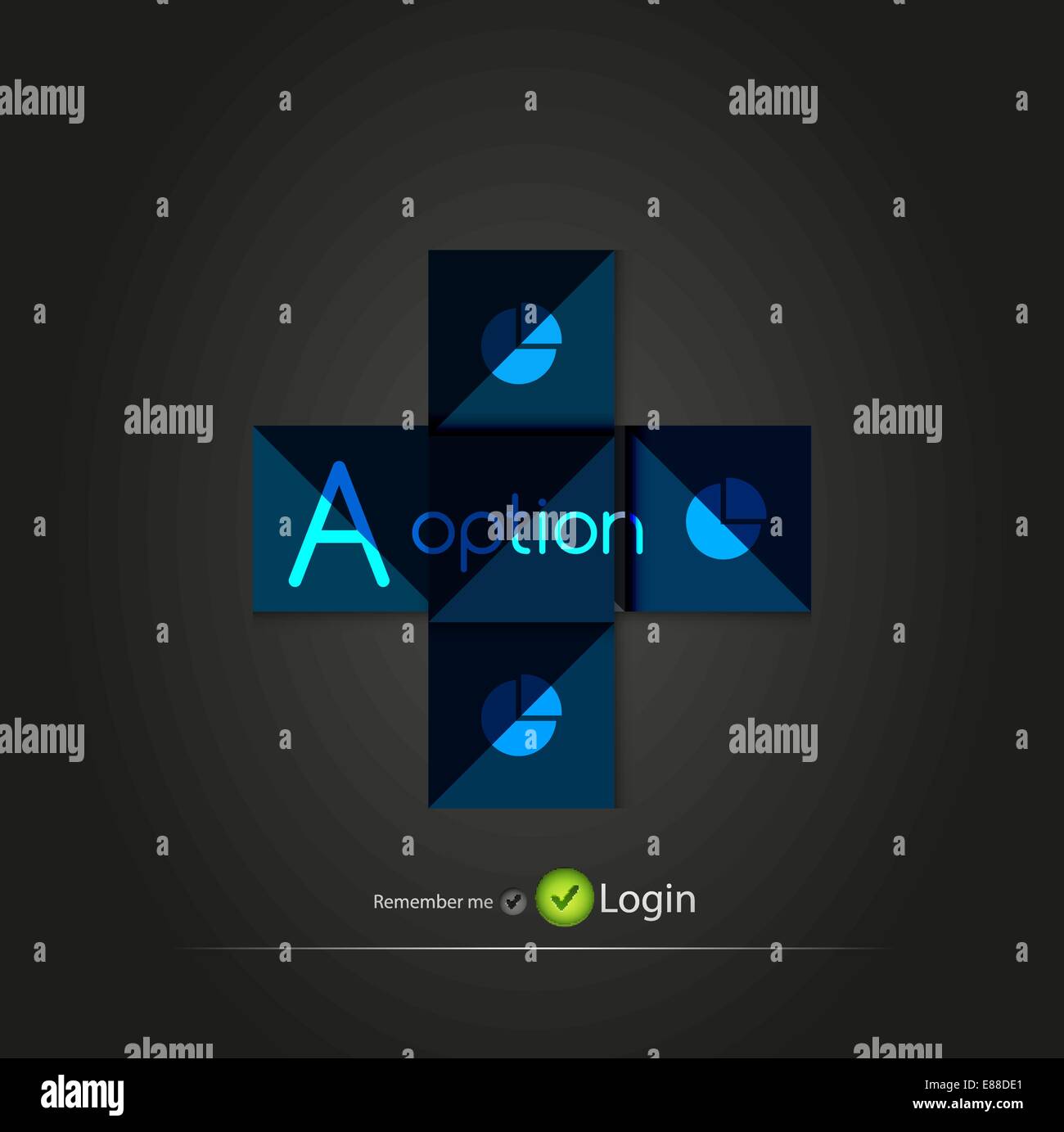 Glossy square vector option buttons for business background | numbered ...