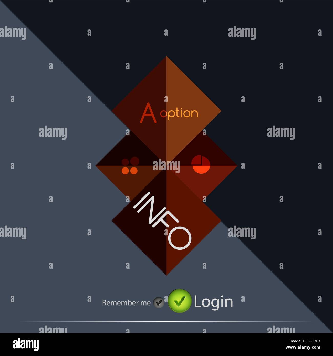 Glossy square vector option buttons for business background | numbered ...