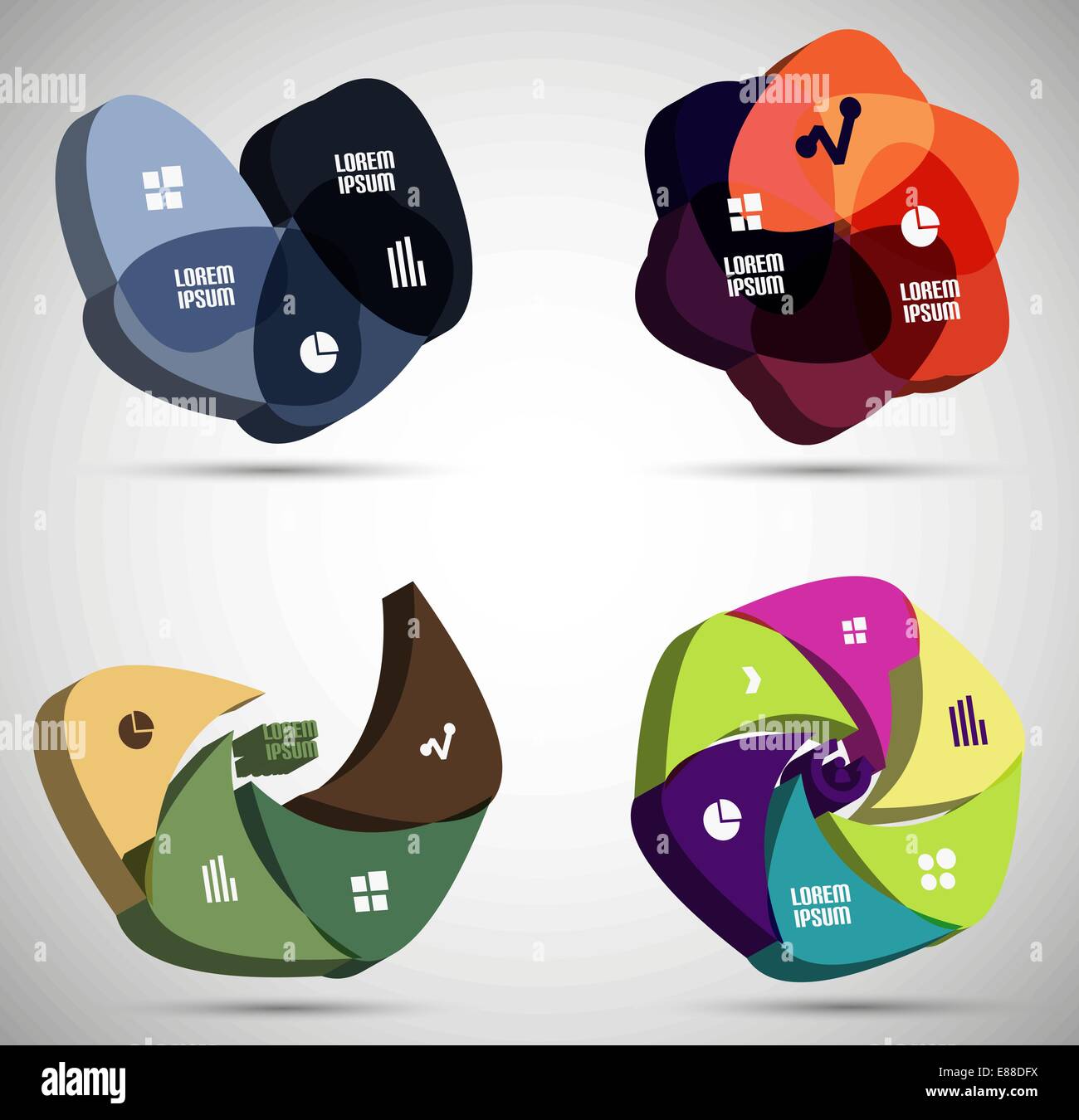 3d infographic shapes modern templates Stock Vector Image & Art - Alamy