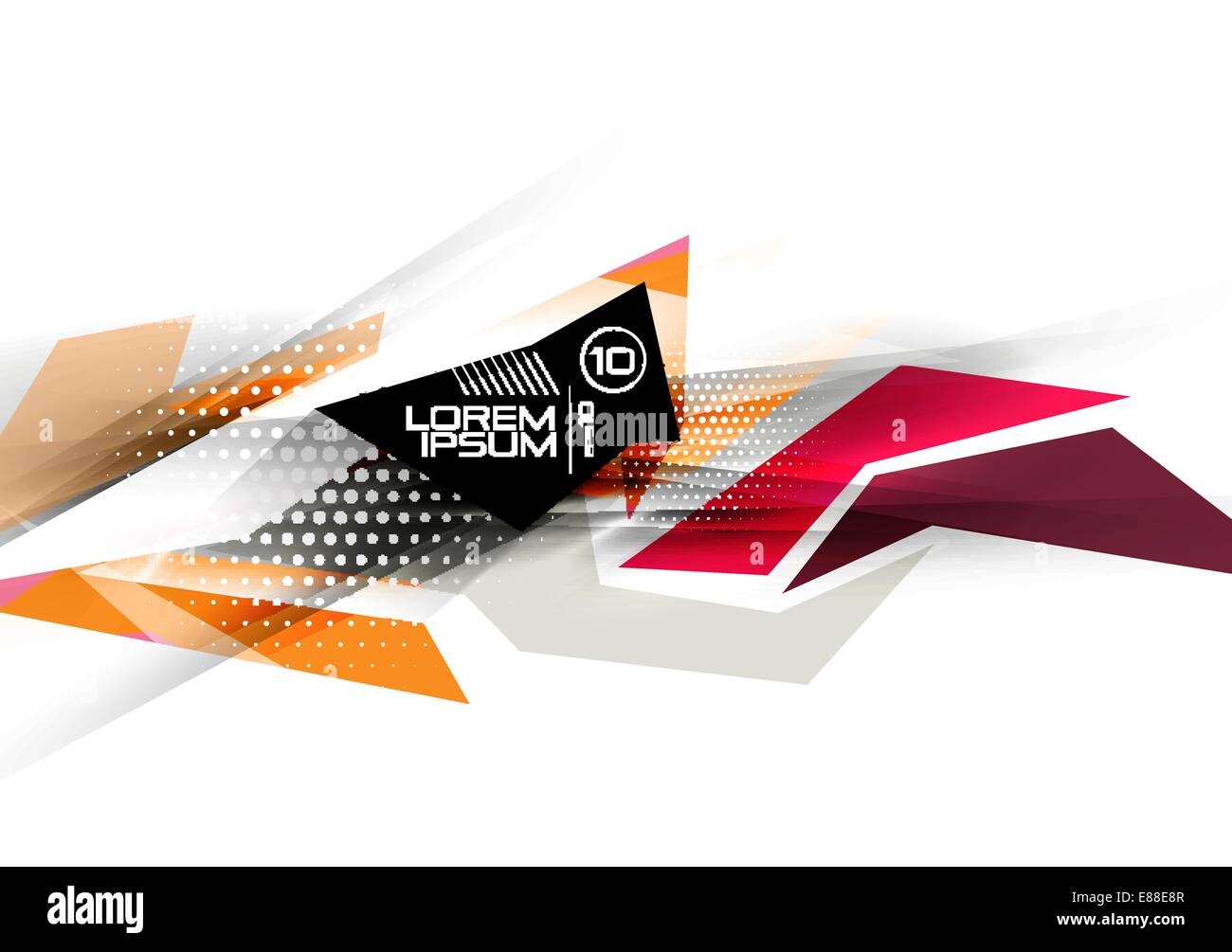 Colorful geometric shapes vector composition. For business technology ...