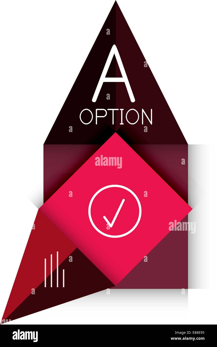 Vector color paper arrow design template for business background ...
