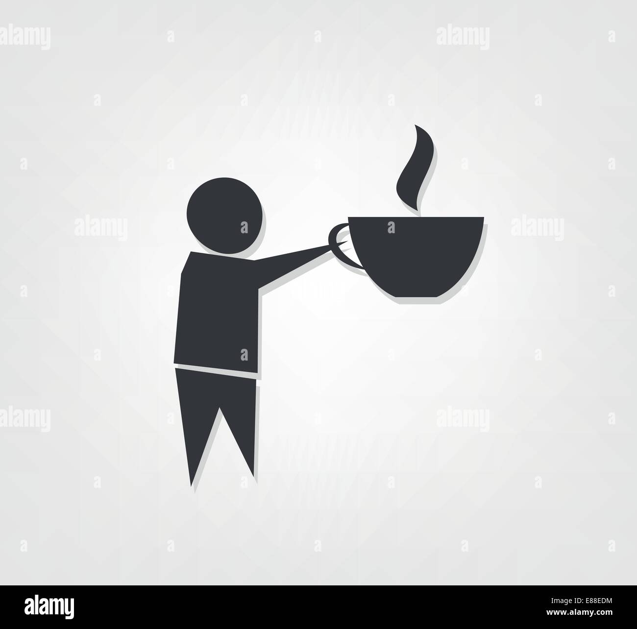 A man holding a cup of coffee. Symbol Stock Vector Image & Art - Alamy