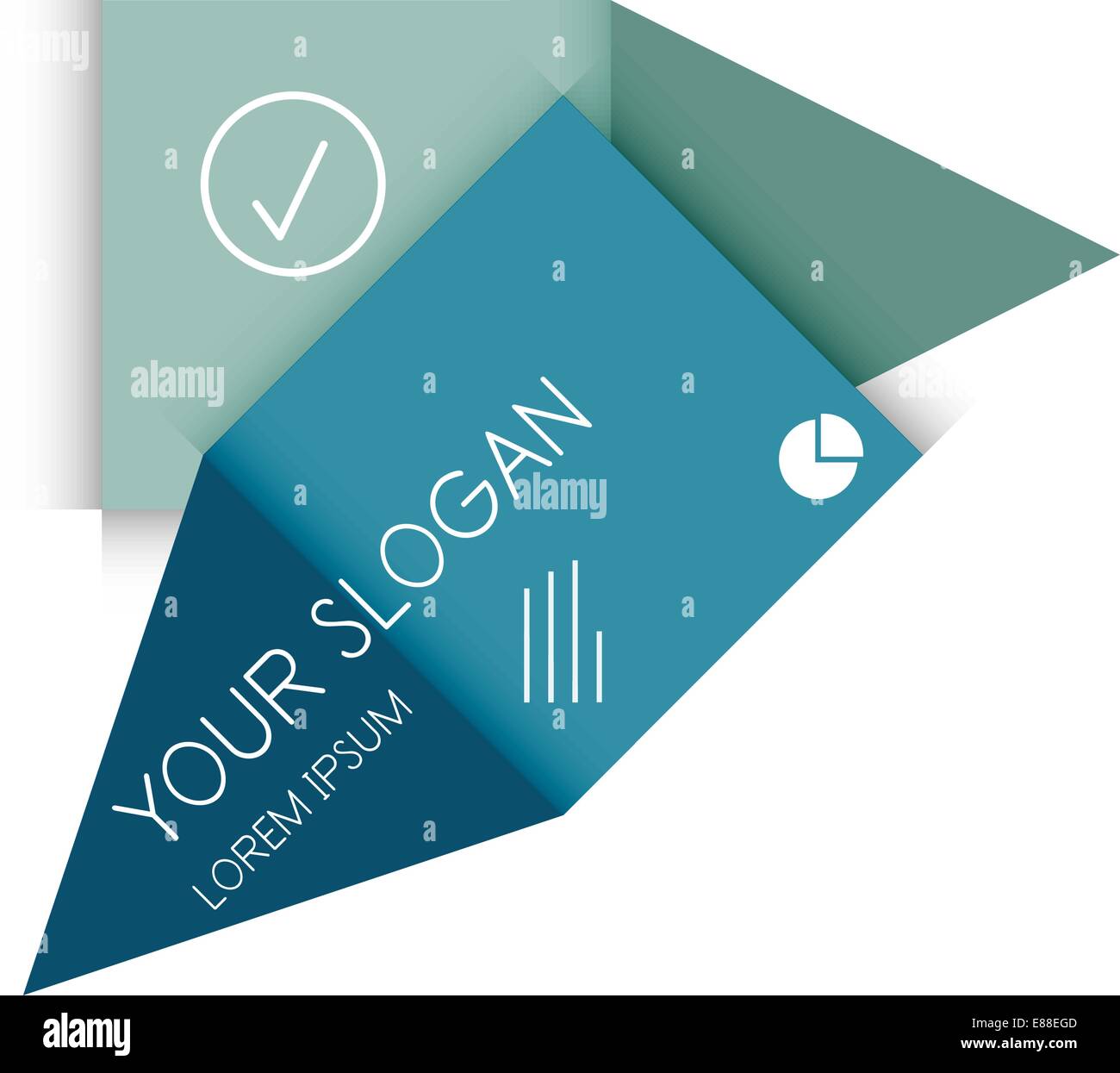 Vector color paper arrow design template for business background ...