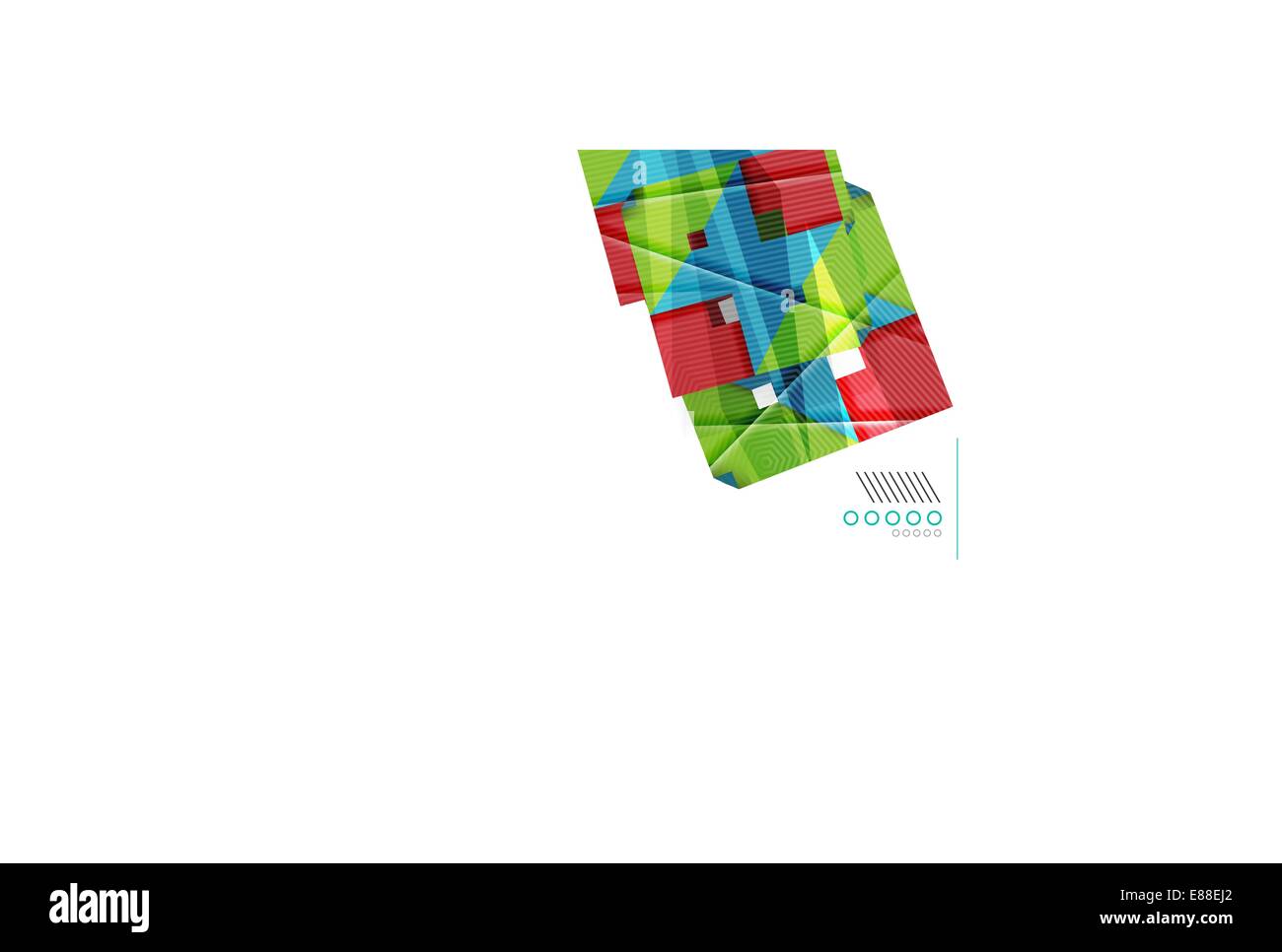 Colorful realistic geometric shape design template Stock Vector Image ...