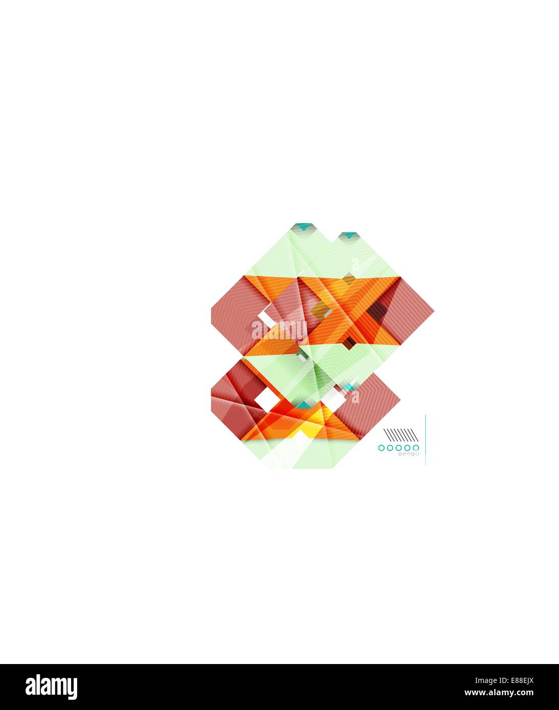 Colorful realistic geometric shape design template Stock Vector Image ...