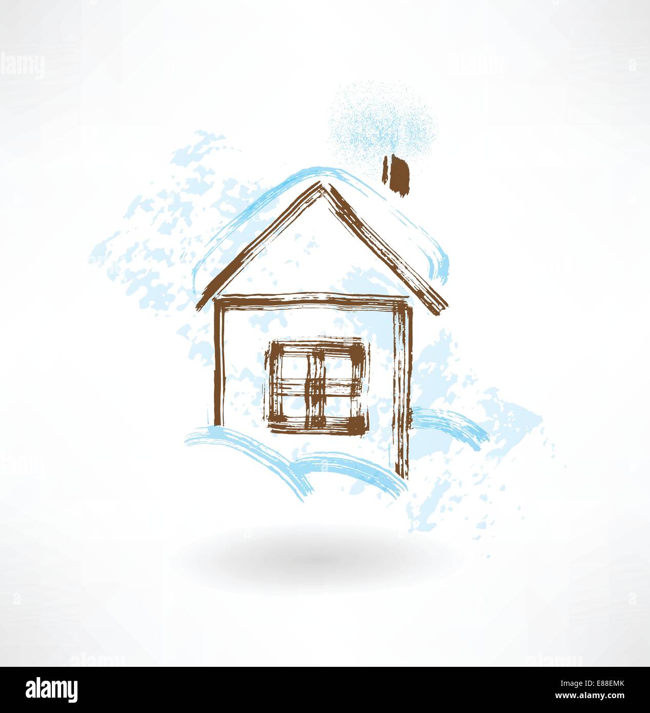 Winter house grunge icon Stock Vector Image & Art - Alamy