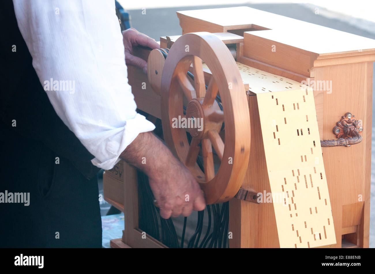 Italy, Lombardy, Organ Grinder with Barrel Organ Stock Photo - Alamy
