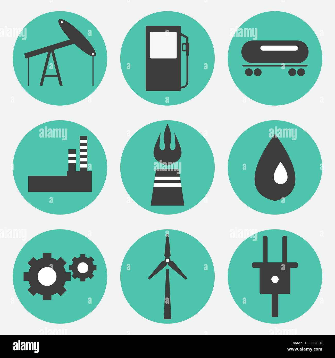 Eco barrel energy icon Stock Vector Images - Alamy