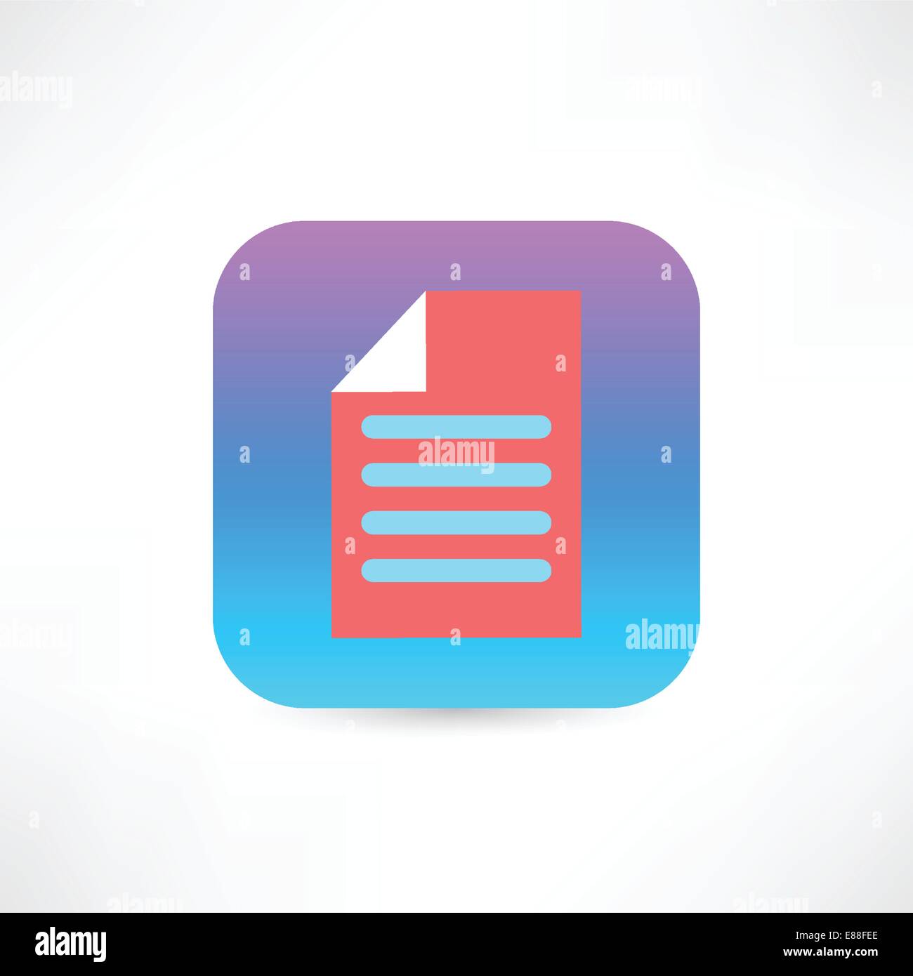 Red document icon Stock Vector Image & Art - Alamy