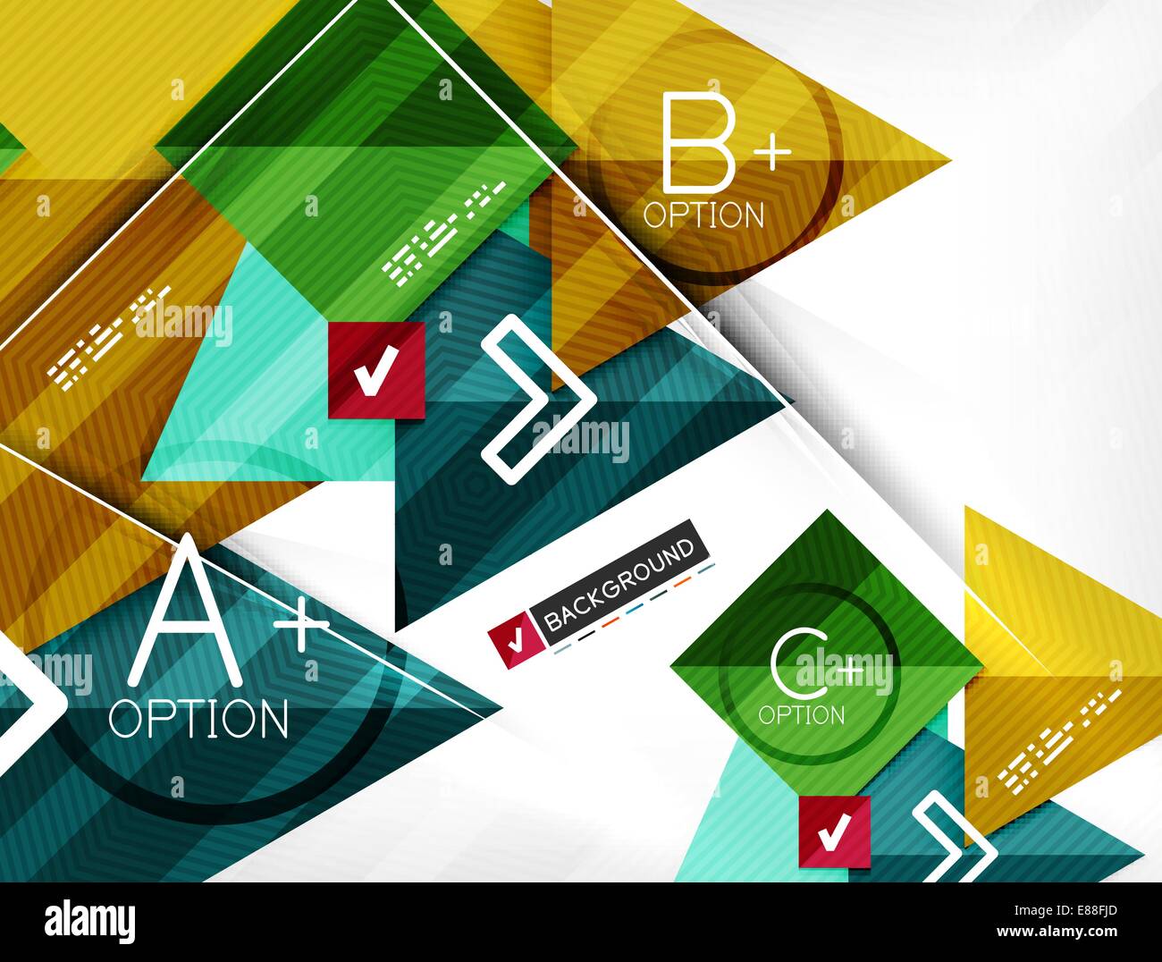 Business geometric infographic option banner. For banners, business ...
