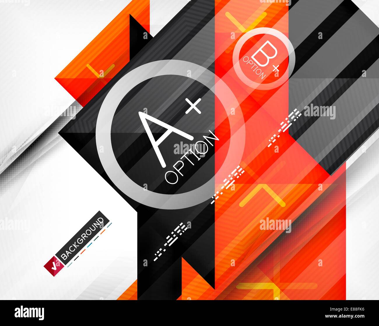 Business geometric infographic poster. Paper geometric shapes with ...