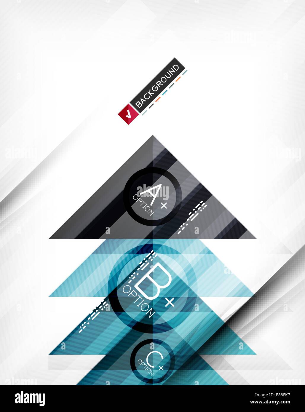 Business geometric infographic poster. Paper geometric shapes with ...