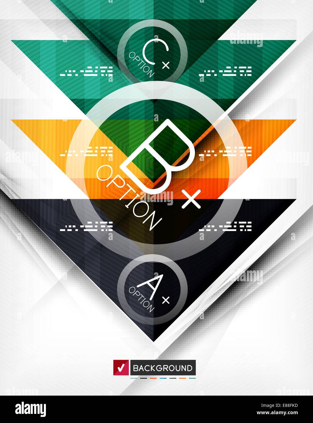 Business geometric infographic poster. Paper geometric shapes with ...