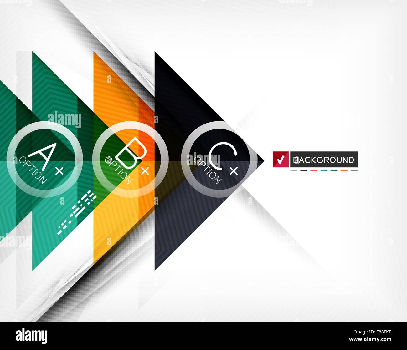 Business geometric infographic poster. Paper geometric shapes with ...