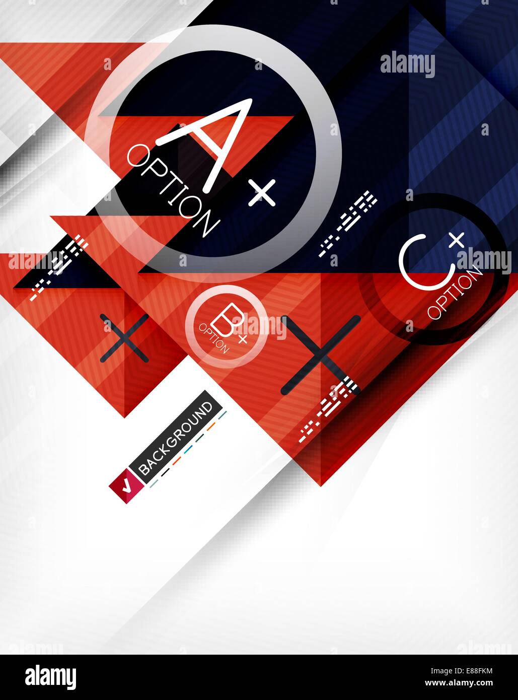 Business geometric infographic poster. Paper geometric shapes with ...