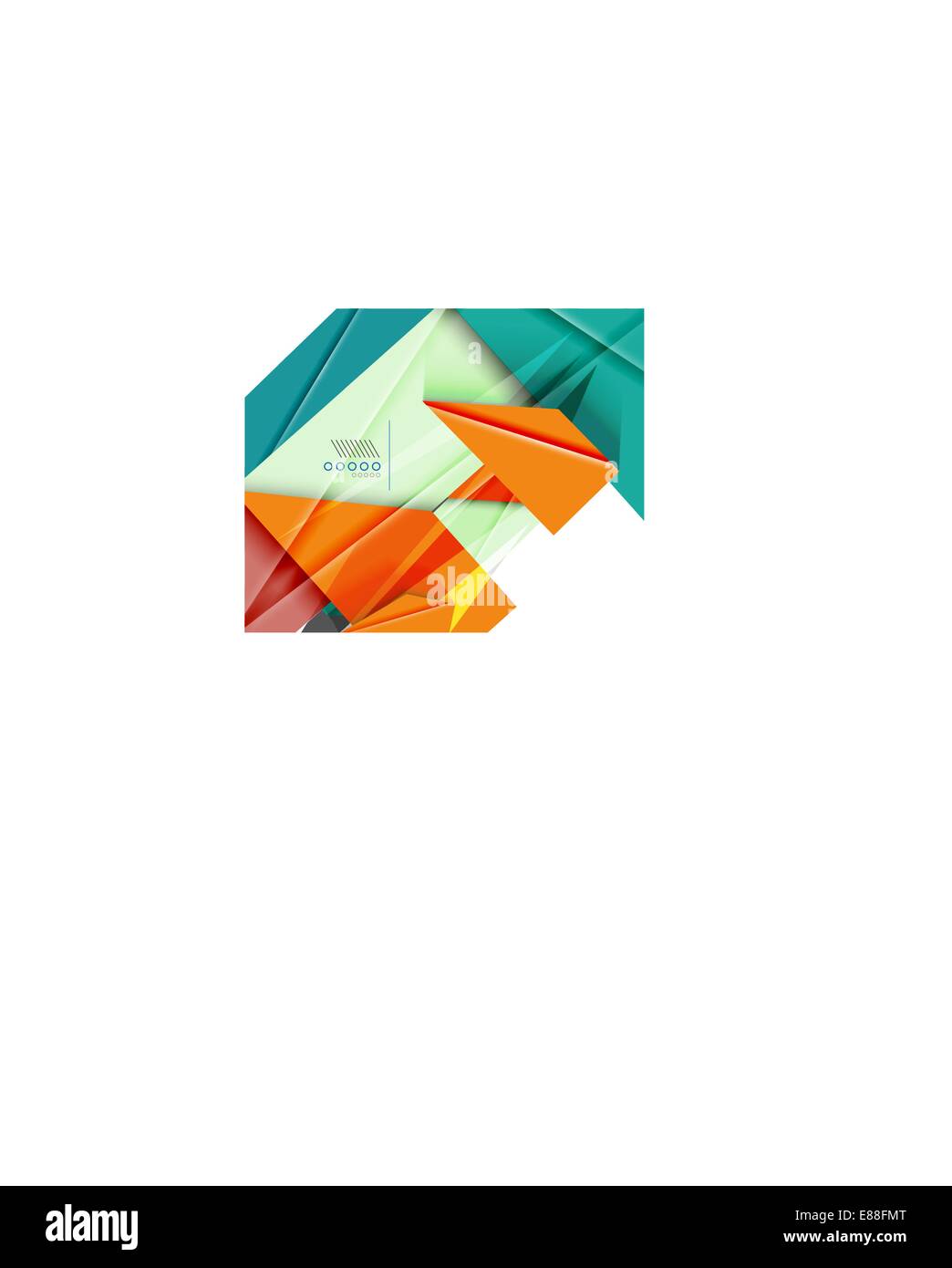 Colorful realistic geometric shape design template Stock Vector Image ...