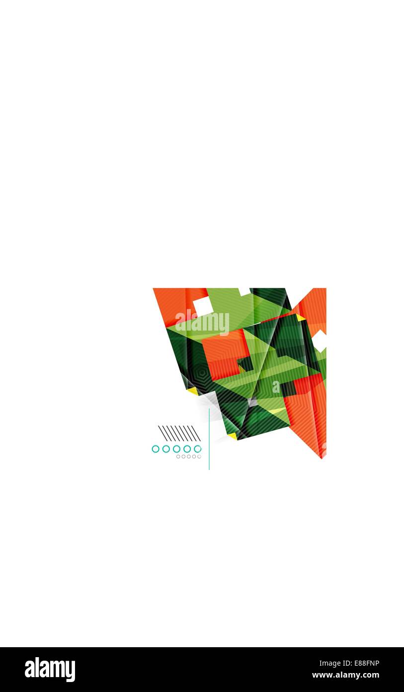 Colorful realistic geometric shape design template Stock Vector Image ...