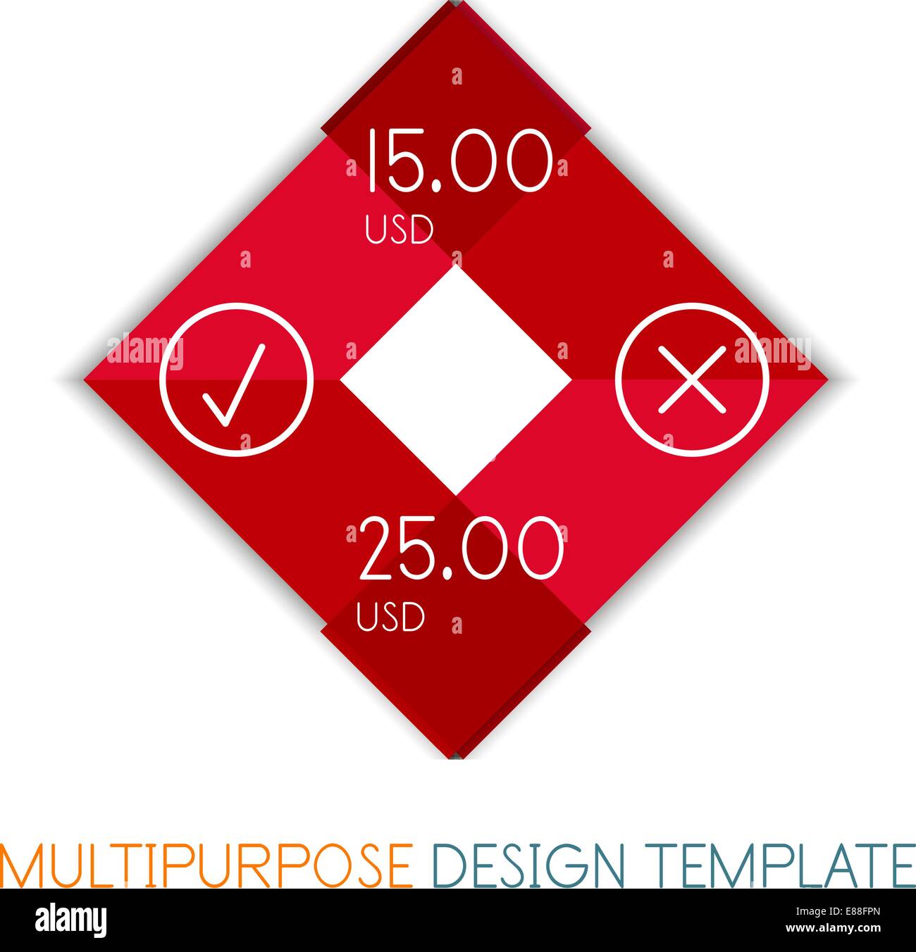 Paper geometric shape multipurpose design template Stock Vector Image ...