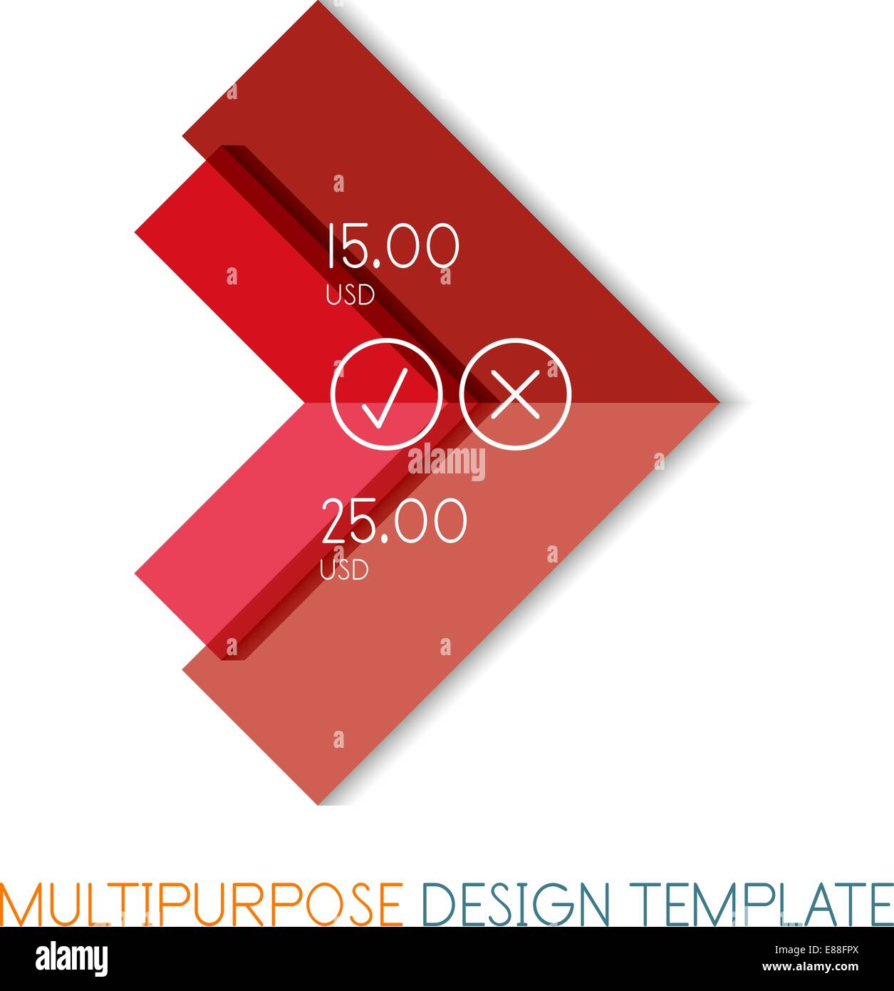 Paper geometric shape multipurpose design template Stock Vector Image ...