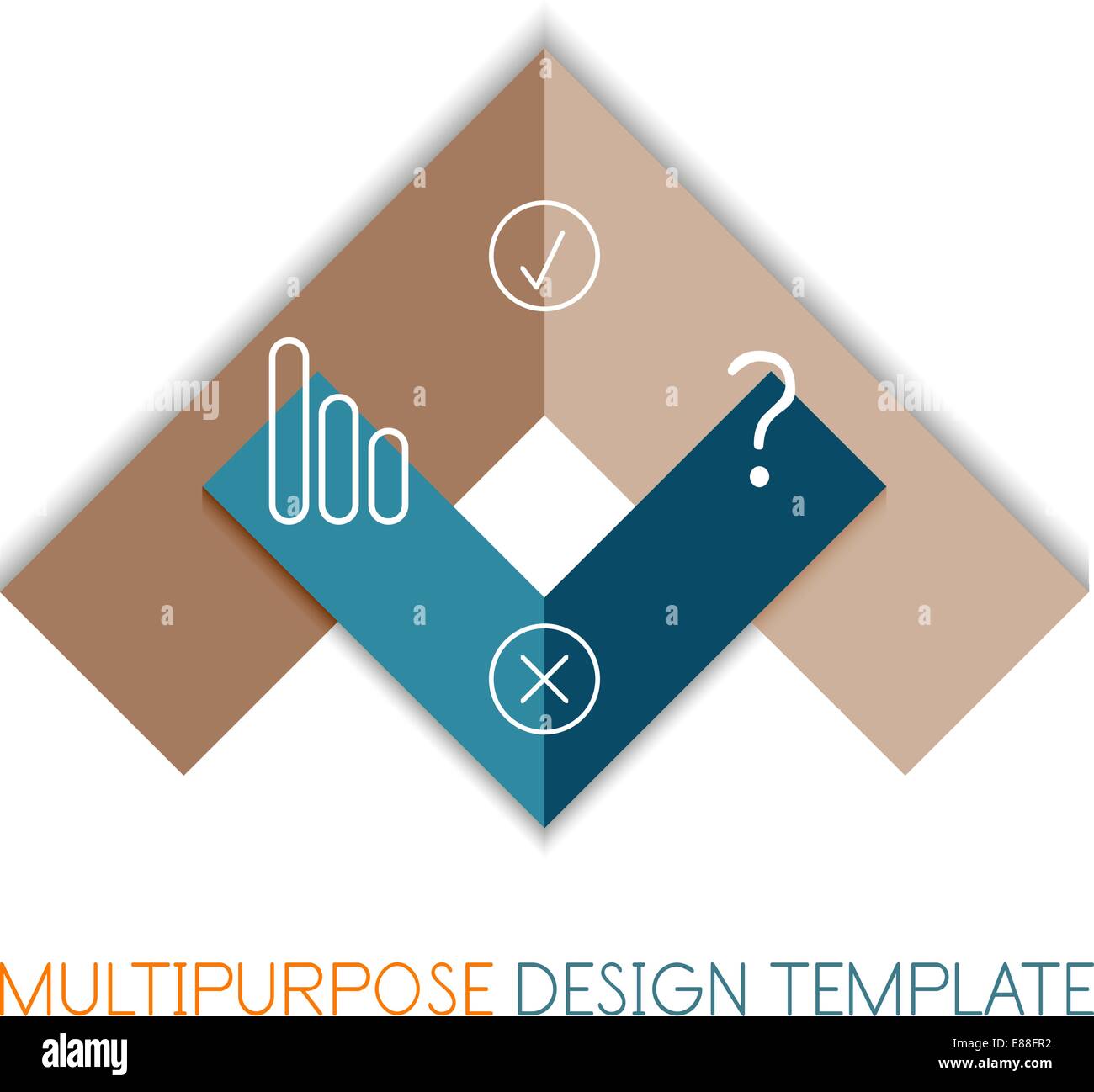 Paper geometric shape multipurpose design template Stock Vector Image ...