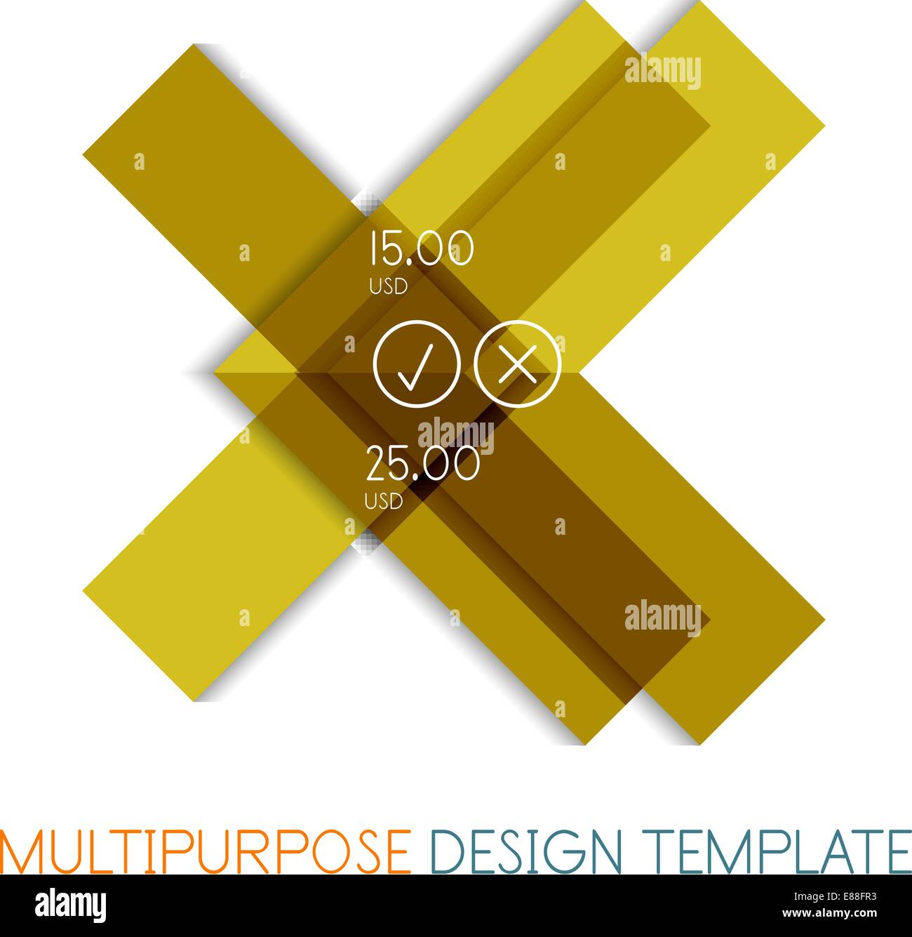 Paper geometric shape multipurpose design template Stock Vector Image ...