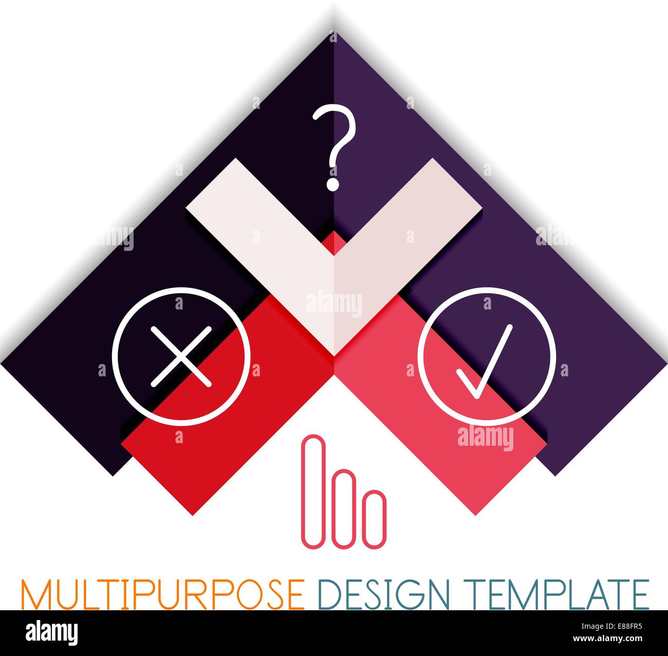 Paper geometric shape multipurpose design template Stock Vector Image ...