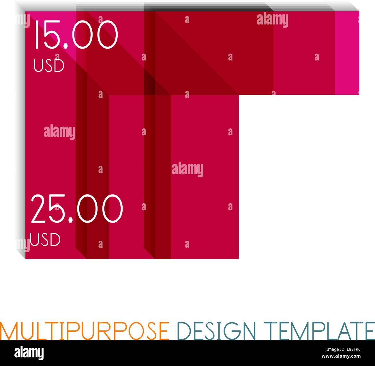 Paper geometric shape multipurpose design template Stock Vector Image ...