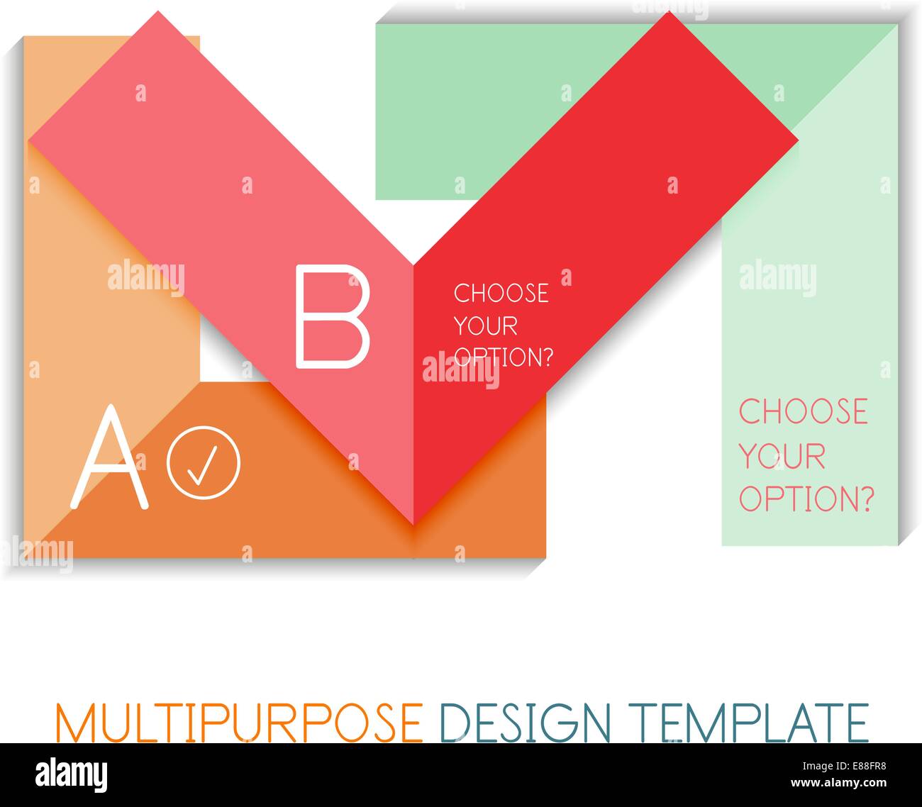 Paper geometric shape multipurpose design template Stock Vector Image ...