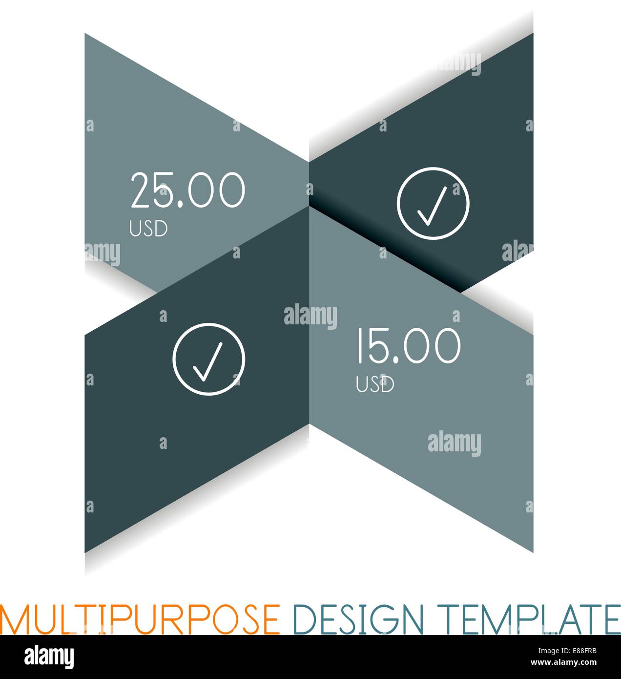 Paper geometric shape multipurpose design template Stock Vector Image ...